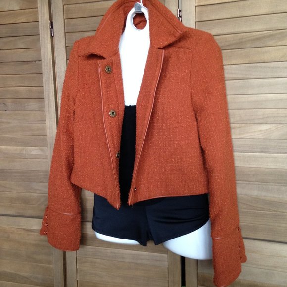 Rye Grass | Jackets & Coats | New Faux Leather On Edges Rye Grass ...